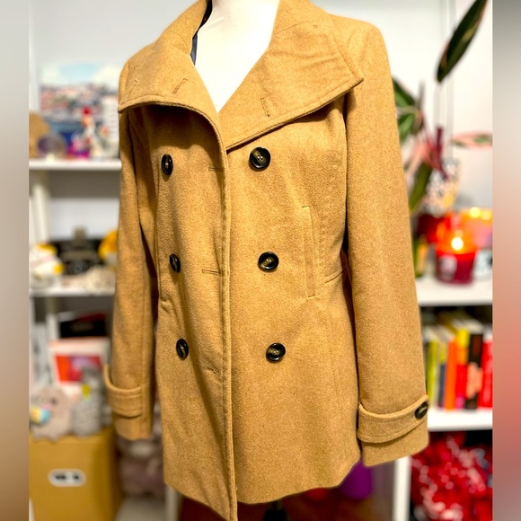 Thread & Supply | Jackets & Coats | Camel Wool Double Breasted Jacket ...
